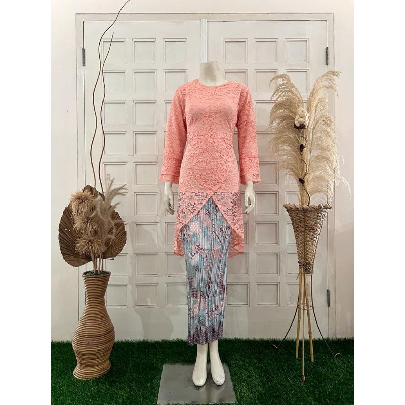 Jual SETELAN KEBAYA BROKAT ALEA SILANG/KEBAYA SERAGAMAN PESTA/KEBAYA ...