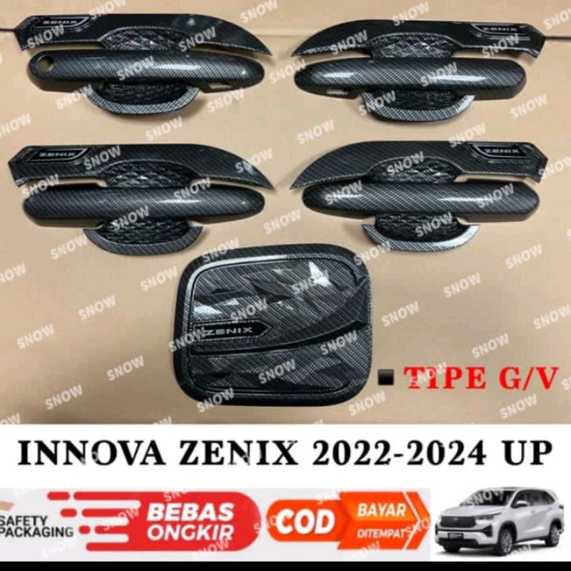 Jual Paket Outer Handle Tank cover Innova Zenix tipe G-V 2023 2024 Carbon | Shopee Indonesia