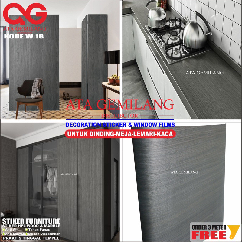 Jual Stiker Meja Kayu Wallpaper Dinding Dapur Lebar 122Cm/Stiker Pintu ...