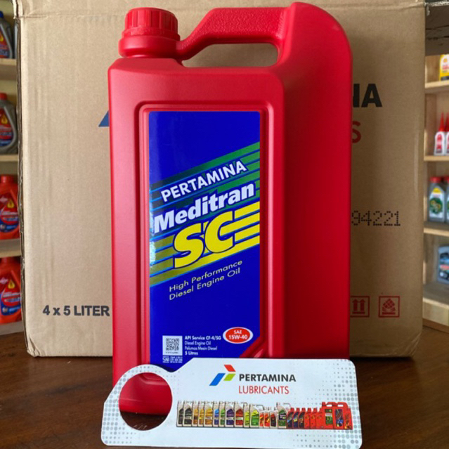 Jual MEDITRAN SC 15w-40 5L (1 dus isi 4 galon) | Shopee Indonesia