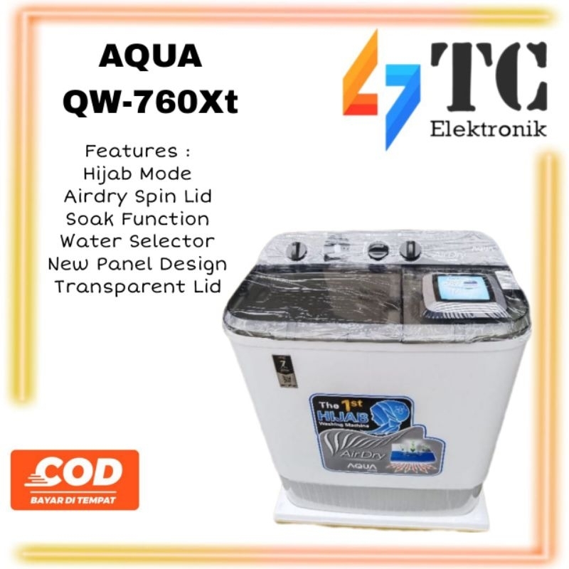 Jual MESIN CUCI AQUA QW 760XT - 7 KG | Shopee Indonesia