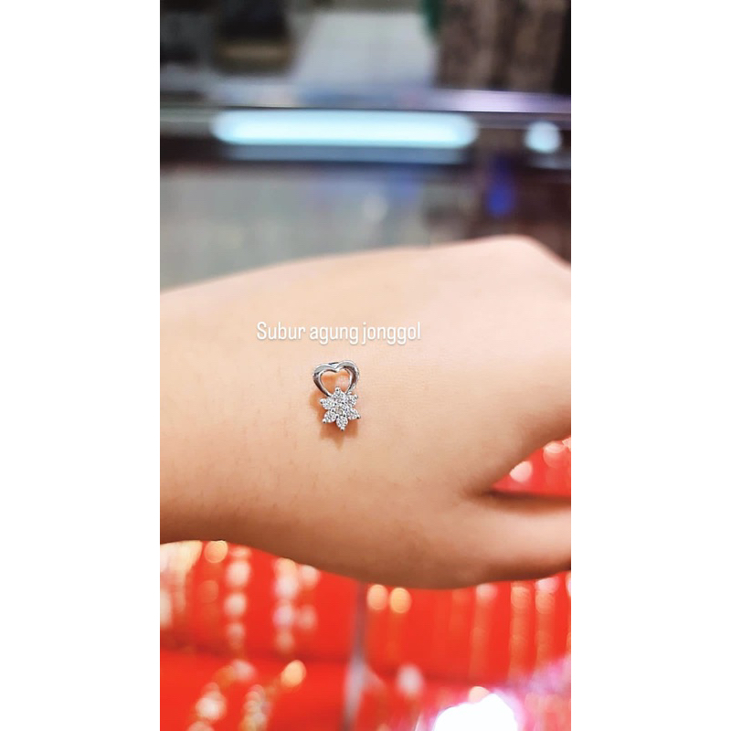 Jual Liontin tusuk mas putih asli cantik manis | Shopee Indonesia