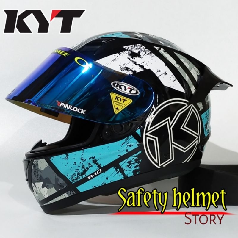 Jual Helm Full face kyt R-10 Solid Black doft (Paket Ganteng Gratis ...