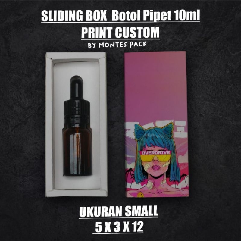 Jual SLIDE BOX SMALL CUSTOM PRINT / untuk botol pipet 10ml / Box ...