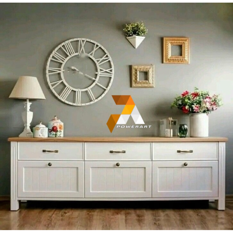 Jual Meja TV Minimalis Cat duco Putih Rak TV Cabinet Tv Modern Bufet Tv ...