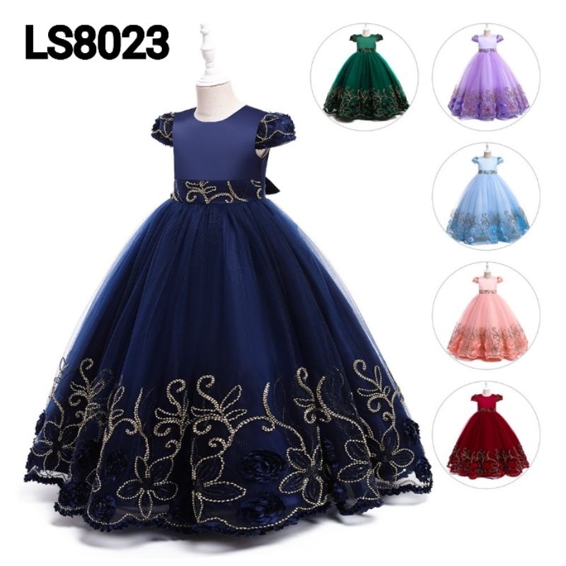 Jual (KBDA 23) Popay Kids LS8023 Gaun Pesta Anak Perempuan Import ...