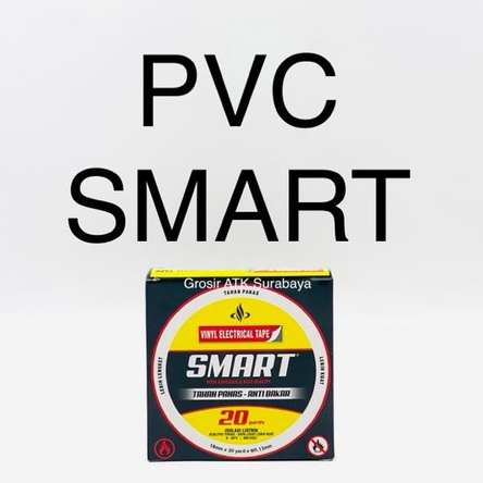 Jual ISOLASI LISTRIK PVC SMART Hitam 18 MM x 20 YARD x 0.13 MM | Shopee ...