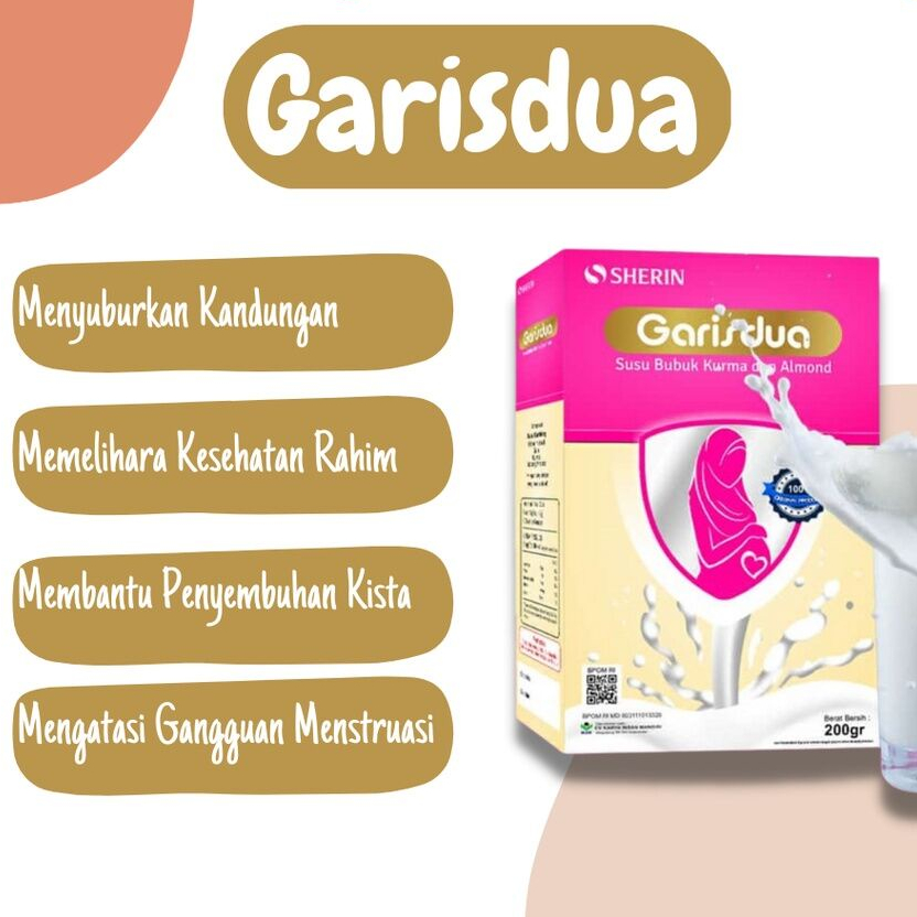 Jual SUSU GARIS DUA SHERIN SUSU DENGAN KURMA DAN ALMOND ASLI ORIGINAL ...