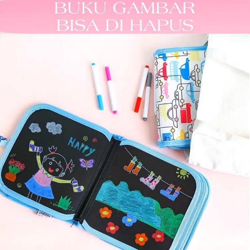 Jual 1 set!! Buku gambar portable bisa dihapus/buku menggambar/drawing ...