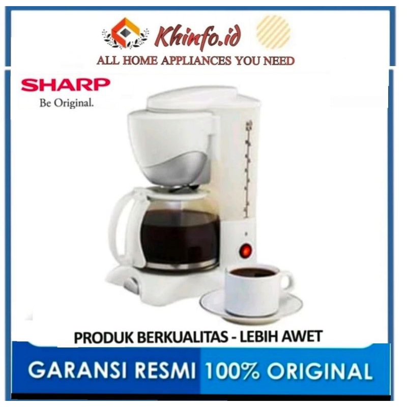 Jual Coffee Maker SHARP Mesin Pembuat Kopi Listrik HM-80L(W) kapasitas ...