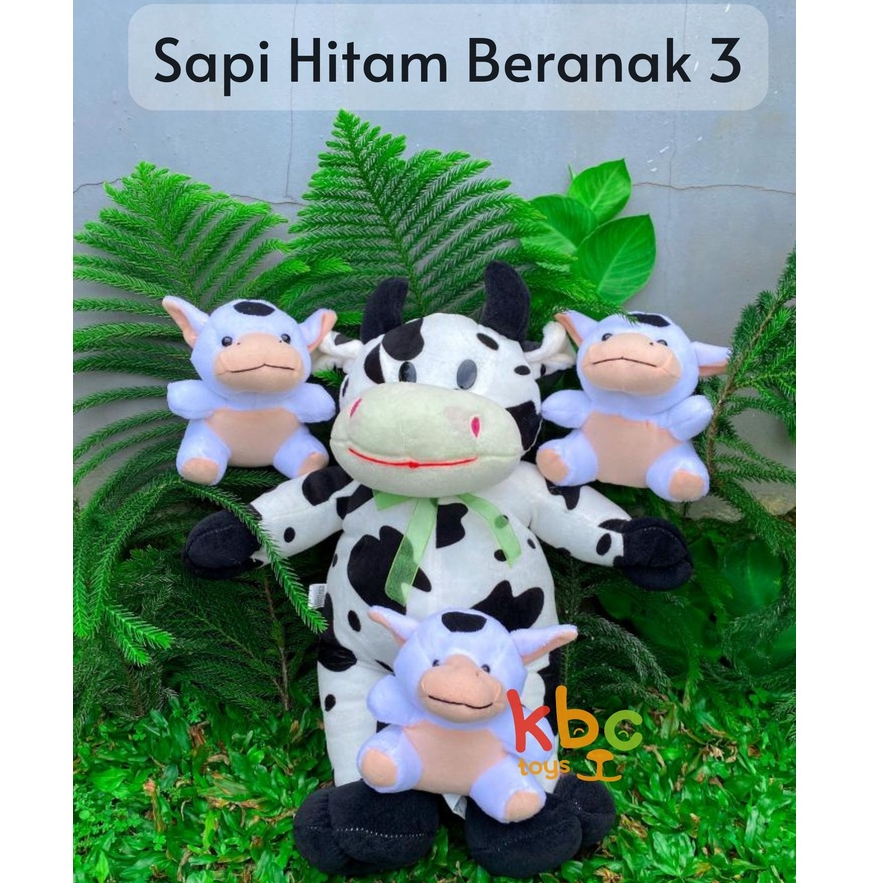 Jual Boneka Sapi Standing Printing Hitam & Coklat 50CM KUALITAS SNI ...