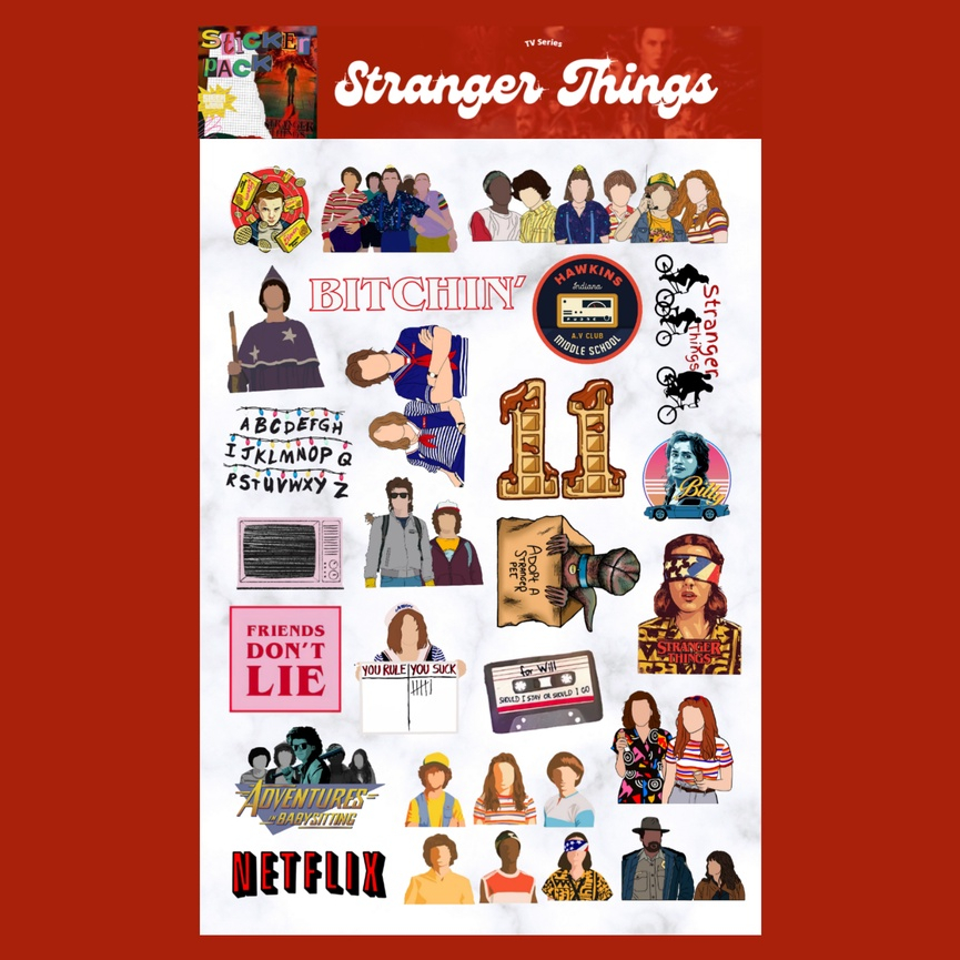 Jual Stranger Things Sticker Sheet | Shopee Indonesia