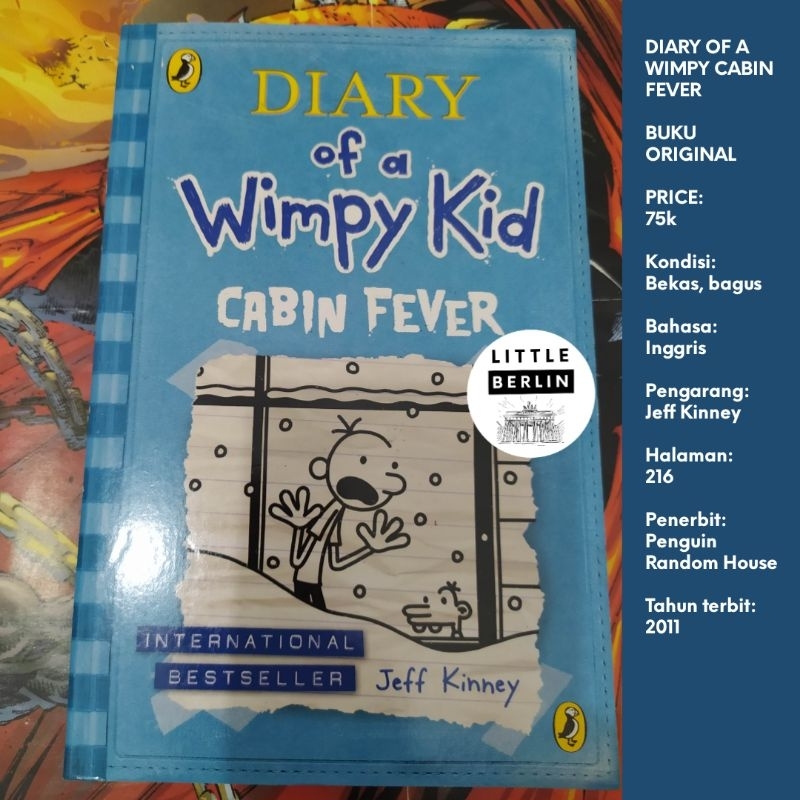 Jual Diary of a Wimpy Kid Cabin Fever Buku Wimpy Kid 6 English | Shopee ...