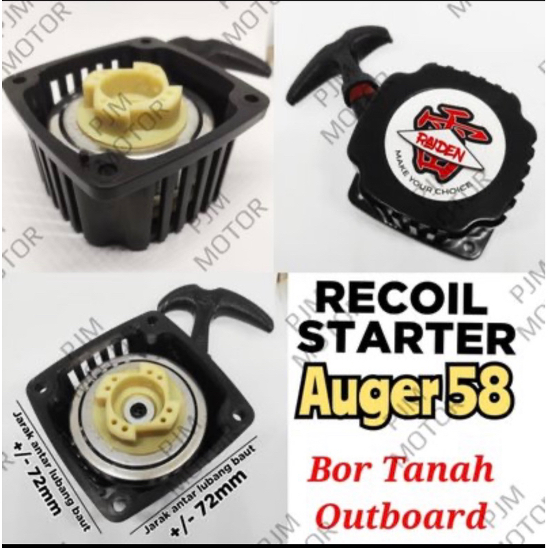 Jual AG58 Recoil starter Tarikan kap engkol mesin bor tanah mesin kapal mesin potong rumput ...