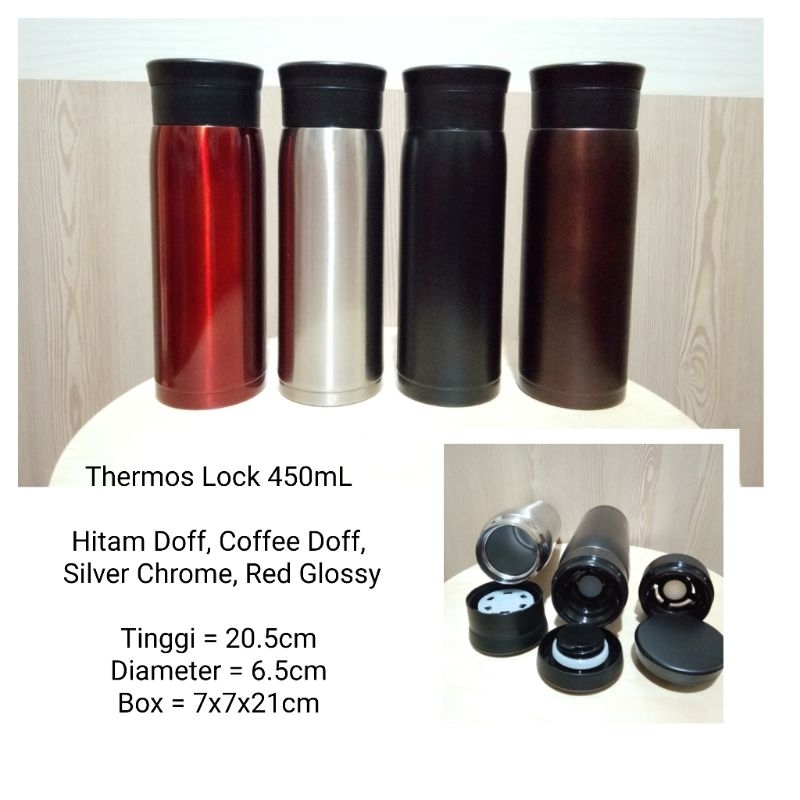 Jual botol minum vacuum tllaveling stainless lock cpr | Shopee Indonesia