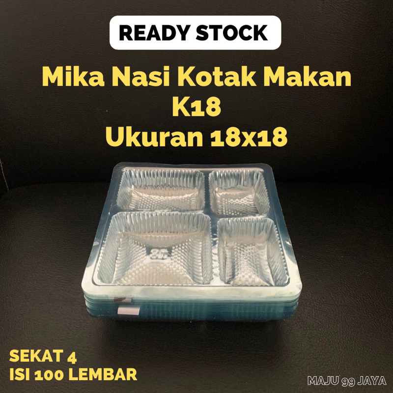 Jual Mika Sekat 4 Ukuran 18cm x 18cm untuk Dus Kotak Makan R8 | Shopee ...