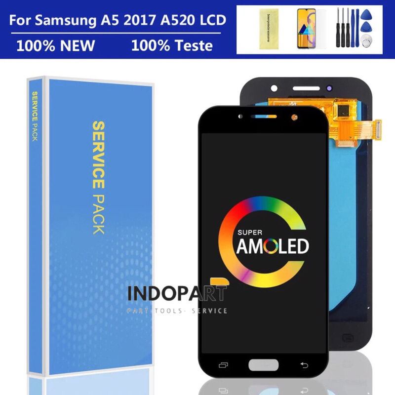 Jual LCD Super AMOLED Asli untuk SAMSUNG Galaxy A5 2017 A520 A520F SM ...