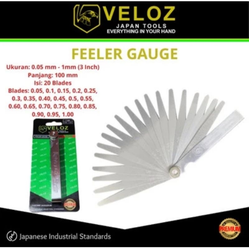 Jual Feeler Gauge 20 Blades Heavy Duty 0,05 mm -1mm | Shopee Indonesia