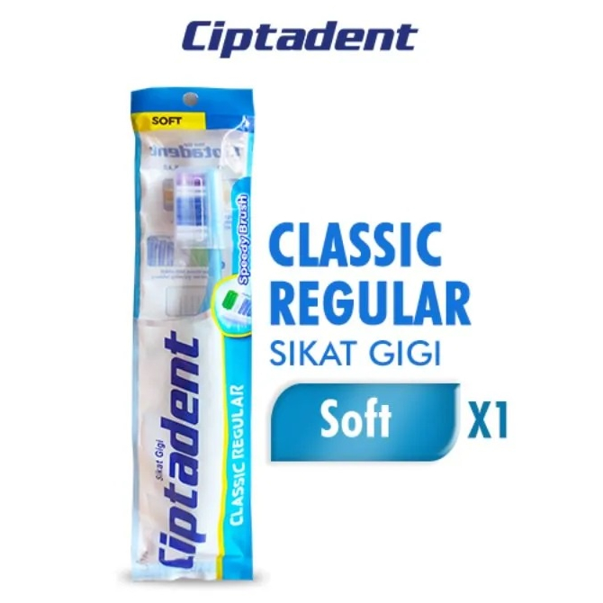 Jual CIPTADENT SIKAT GIGI SINGLE CLASSIC DOUBLE ACTION REGULER SOFT ...