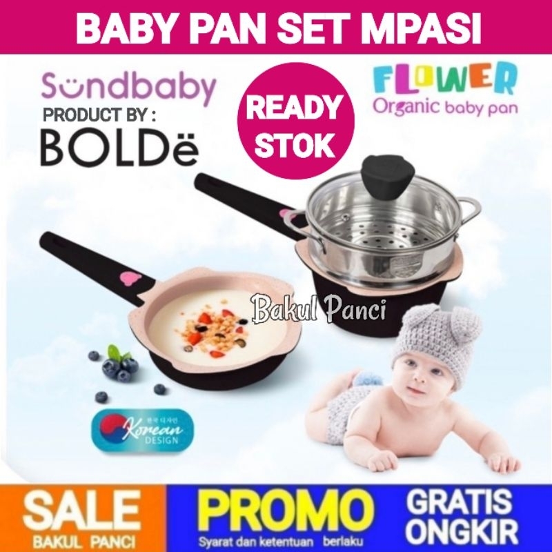 Jual SUNDBABY FLOWER ORGANIC BABY PAN - PANCI SUSU BAYI MPASI - WOK PAN ...
