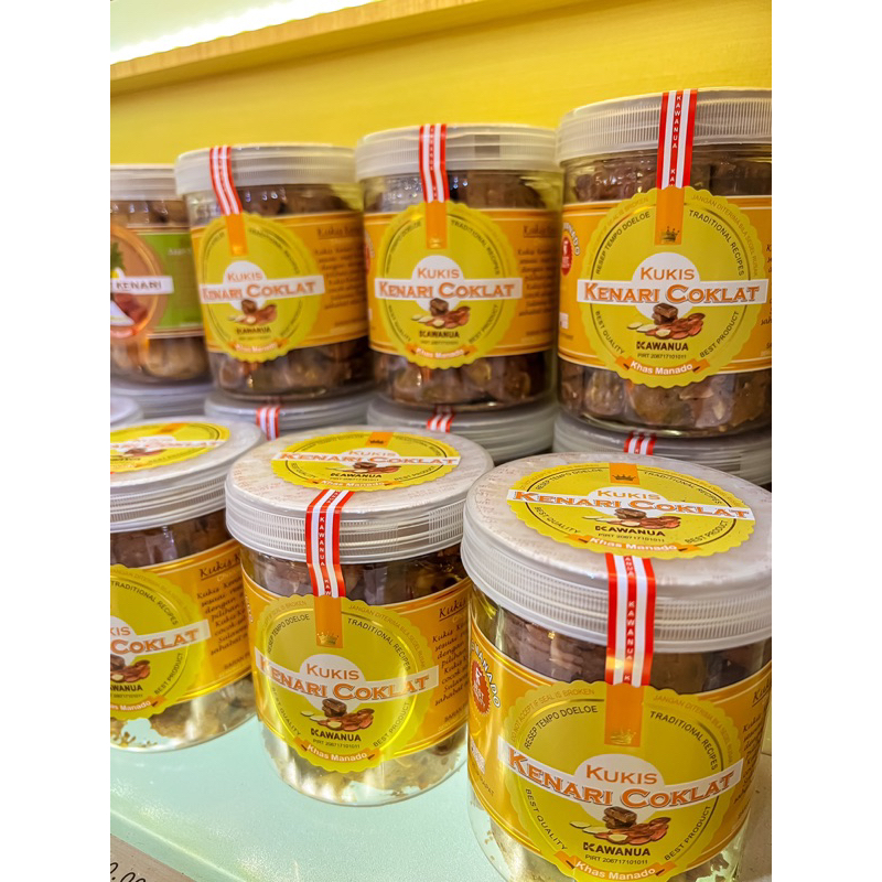 Jual KUKIS KENARI COKELAT TOPLES 240g - KAWANUA (Kue kering khas Manado ...