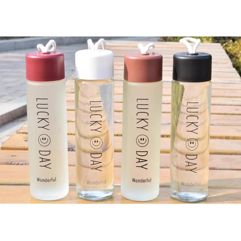 Jual Botol Air Minum Kaca Lucky Day - Tumbler kaca Sekolah Travel ...