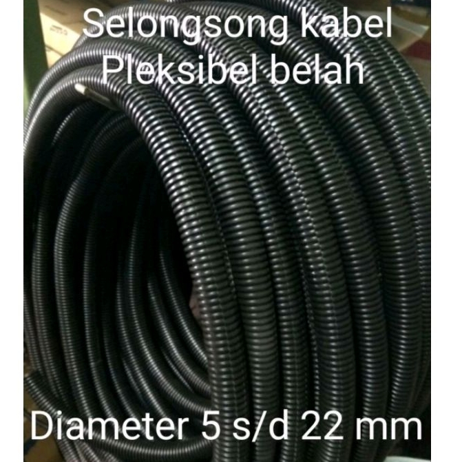 Jual Selongsong Selang pelindung Kabel Belah Spiral Fleksibel Diameter ...