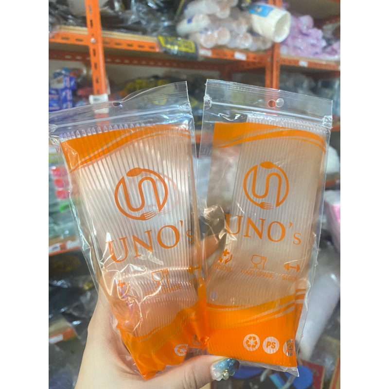 Jual Sendok / Garpu Makan Bening UNO @25pcs | Shopee Indonesia