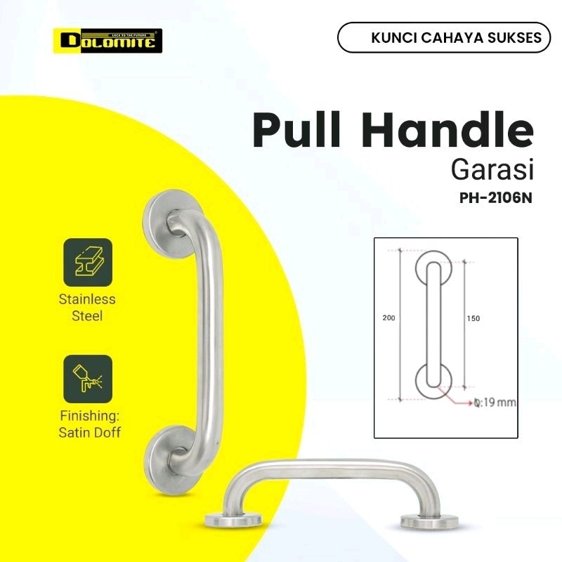 Jual pull handle gagang kunci pintu rumah, handle pintu garasi, gagang ...