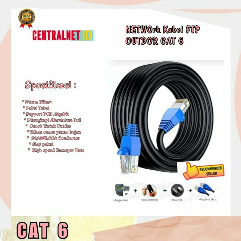 Jual Kabel Lan Cat6 FTP STP Outdor Panjang 15 Meter Siap pakai | Shopee ...