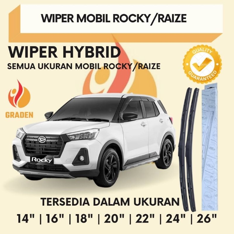 Jual WIPER PREMIUM SOFT HYBRID MOBIL RAIZE ROCKY - CALYA SIGRA - AGYA ...