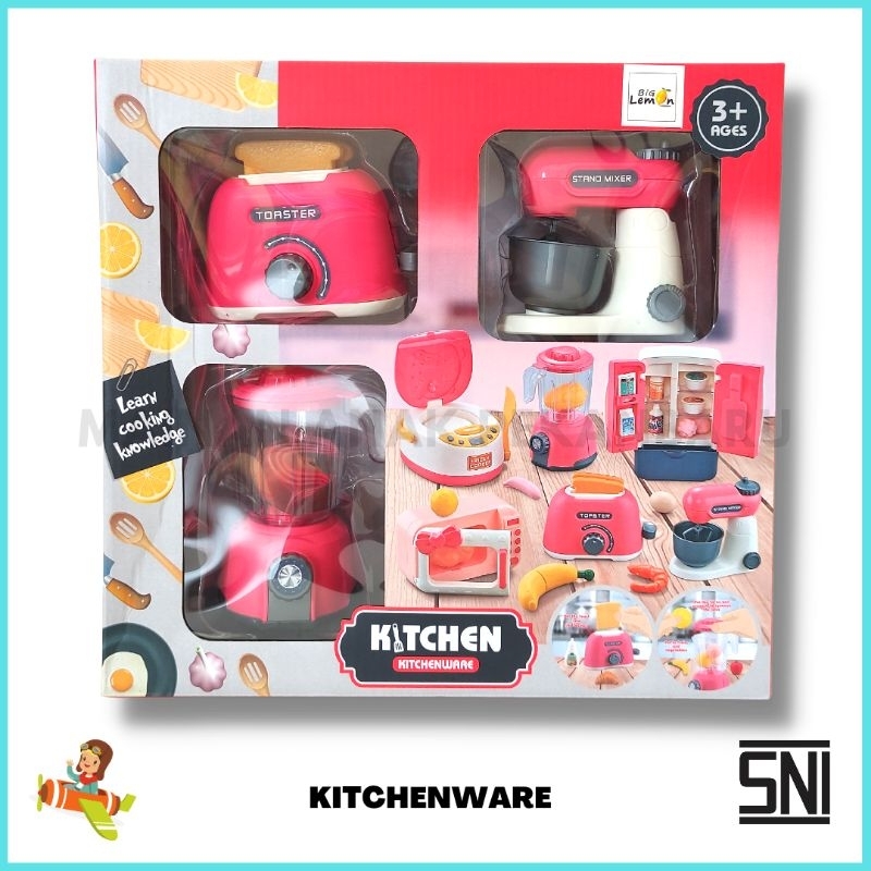 Jual Mainan Anak Kitchen Ware Stand Mixer Toaster Blender Buah Buahan | Shopee Indonesia