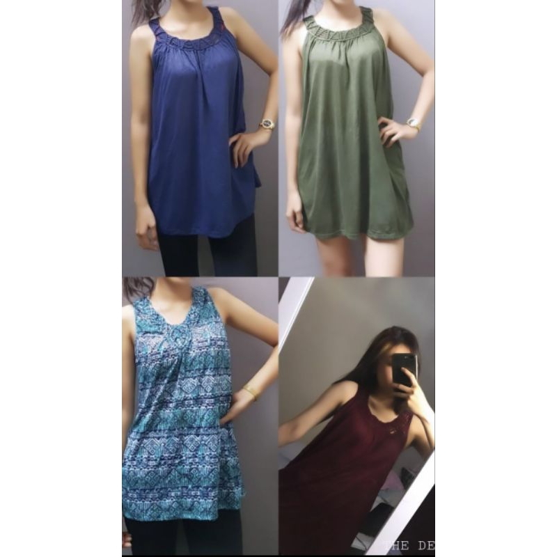 Jual NEW MODEL!! TANKTOP/SEMI DRESS WHITE STAQ SISA EXPORT | Shopee ...