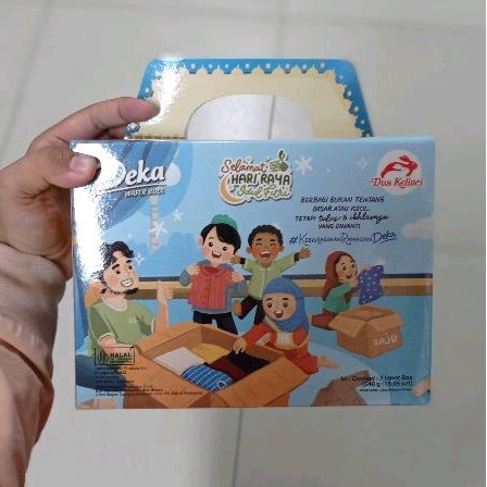 Jual PAKET HAMPERS DEKA GIFT BOX BESAR WAFEROLL DUS KARTON BIRU ISI 3 ...