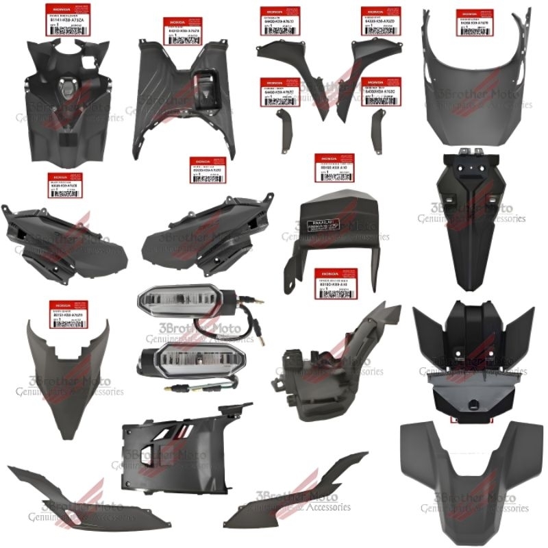 Jual Full Body Bodi kasar Vario 125 150 Led 2018 - 2022 Original Ahm ...
