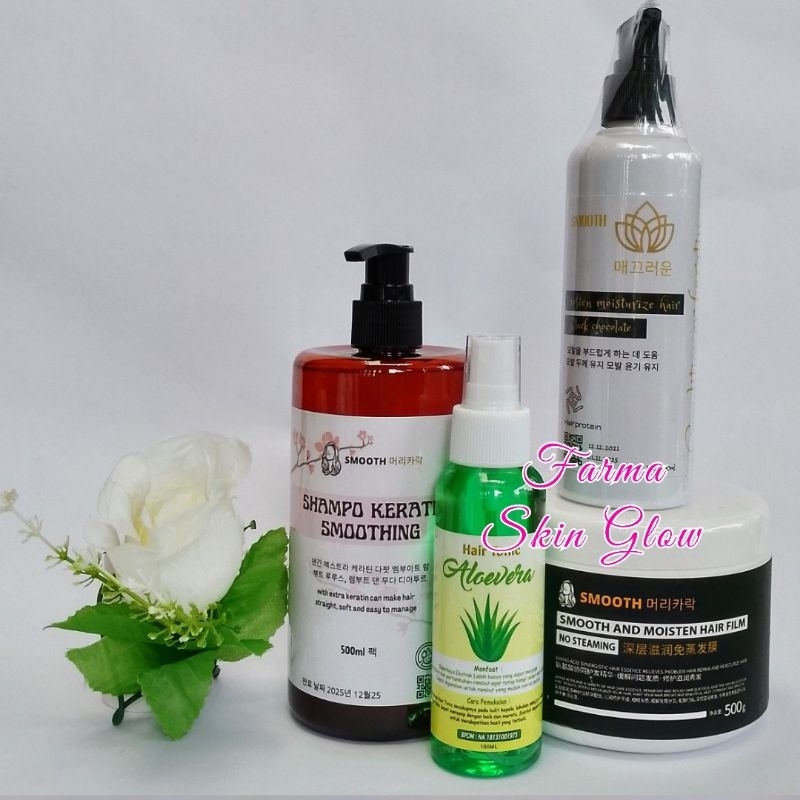 Jual PAKET LENGKAP 3IN1 SHAMPO & KONDISIONER & HAIR MASK SMOOTH Keratin ...