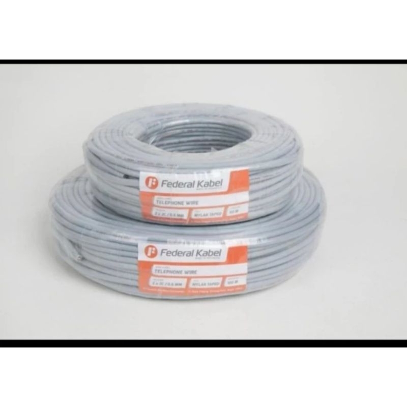 Jual Federal Kabel TEl 2x2C/0,6mm 100 meter | Shopee Indonesia
