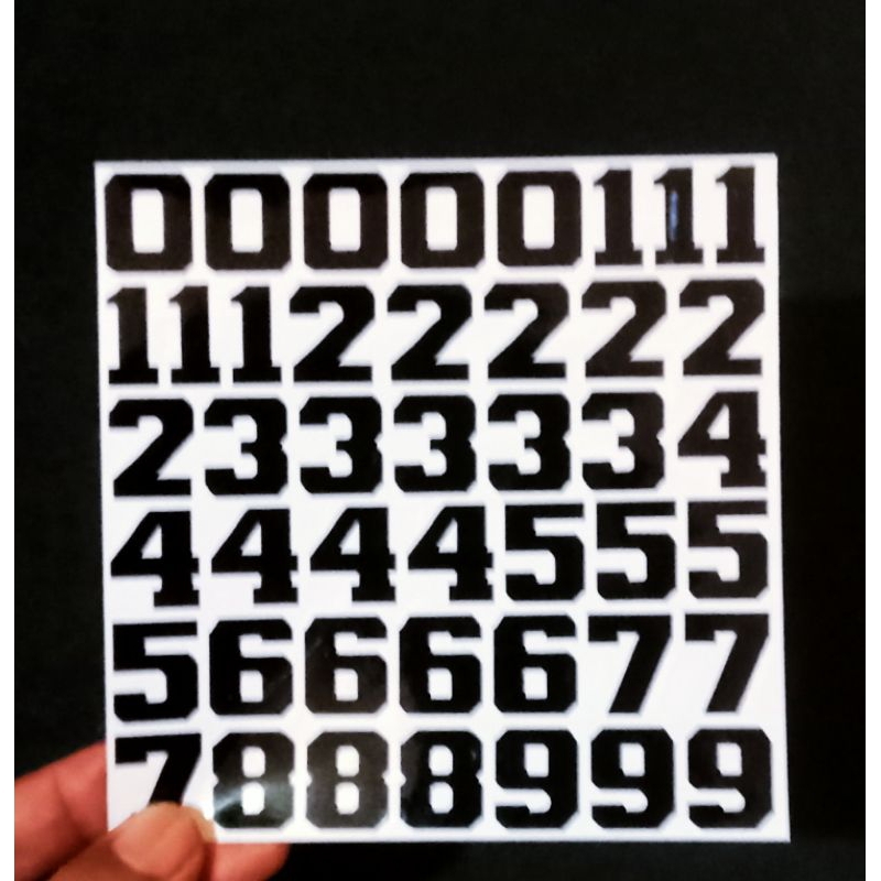 Jual sticker stiker angka sticker nomor cutting | Shopee Indonesia