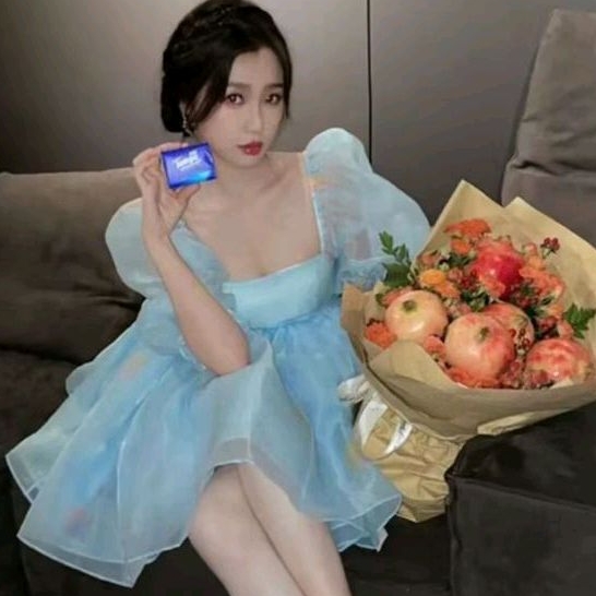 Jual Blue Plaid Star Mini Dress 69687 (SALE) | Shopee Indonesia