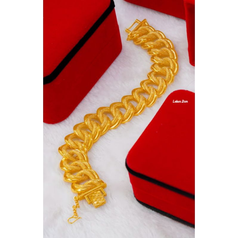 Jual GELANG COCO PADU EMAS BANGKOK 2 CM CANGKUK KLIP LIMITED EDITION ...