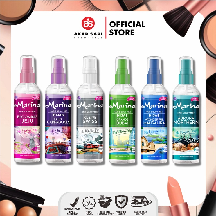 Jual MARINA HAIR & BODY MIST HIJAB - Parfum 100 ml | Shopee Indonesia