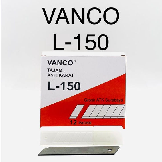 Jual ISI CUTTER VANCO L-150 / Refill / Pisau Cutter VANCO Besar L-150 / L150 | Shopee Indonesia