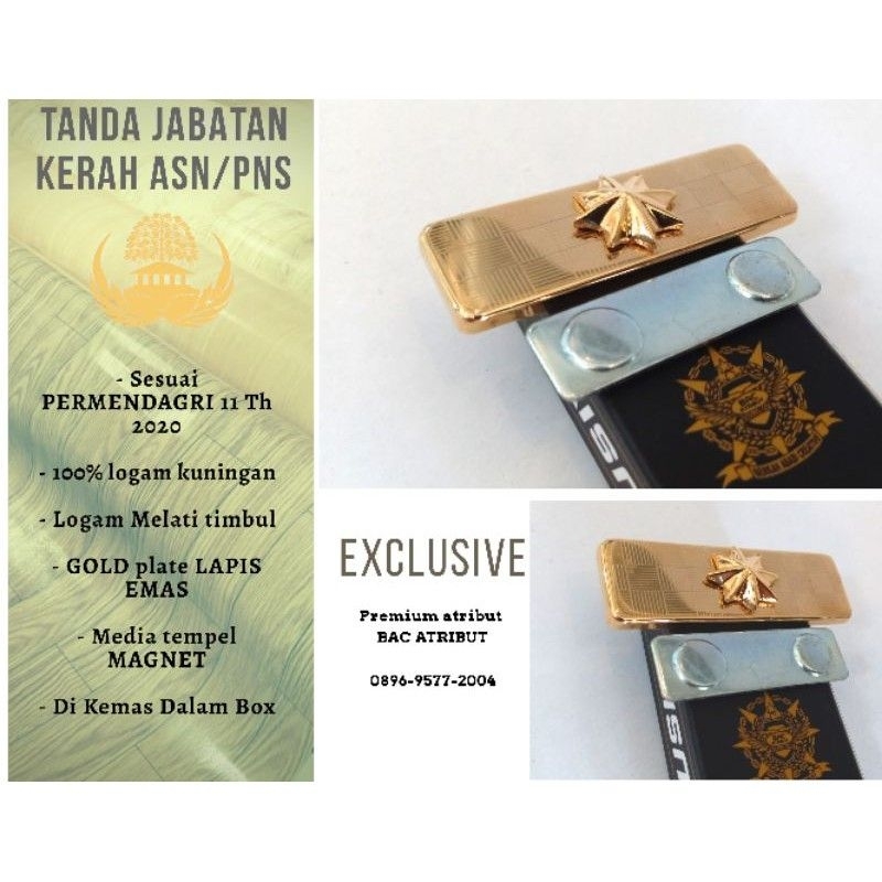 Jual Tanda Jabatan kerah ASN ESLON 2/4C Exclusive Bac Atribut | Shopee ...