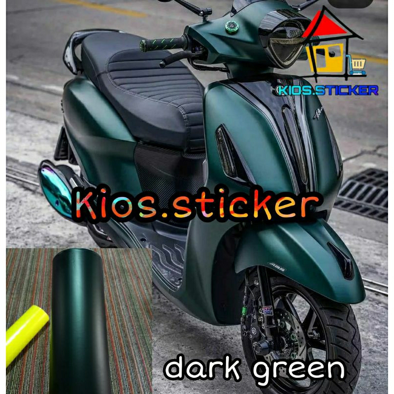 Jual Skotlet Sticker Hijau Army Tua Stiker Dark Green Army Matte Doff | Shopee Indonesia