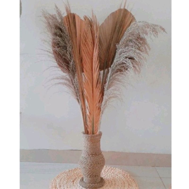 Jual 1 set bunga kering / bunga kering set vas aesthetic | Shopee Indonesia