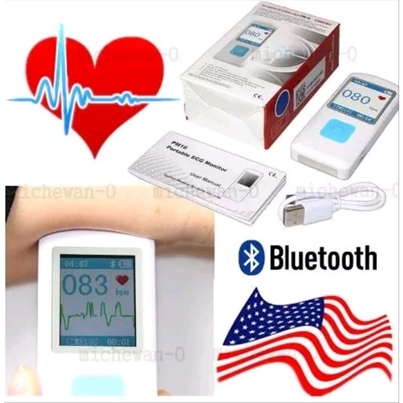 Jual ECG Contec PM10 USB Bluetooth / EKG Contec Portable PM10 / EKG ...