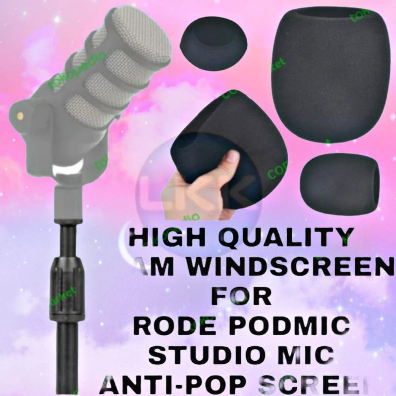 Jual Busa Microphone Rode Podmic Dynamic Podcasting / Foam Mic High ...