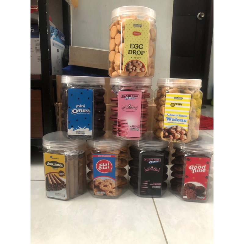 Jual Kue/Snack/Jajan Toples Lebaran Suneo Egg Drops/Oreo mini/Oreo pink ...
