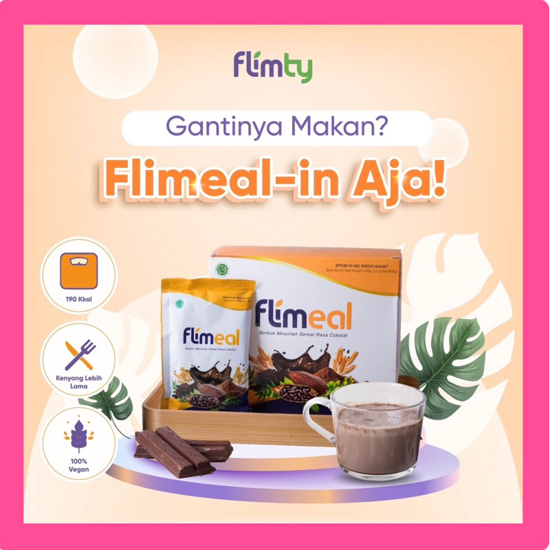 Jual FREE GIFT (1 sachet) Flimeal by Flimty Coklat, coklat susu ...