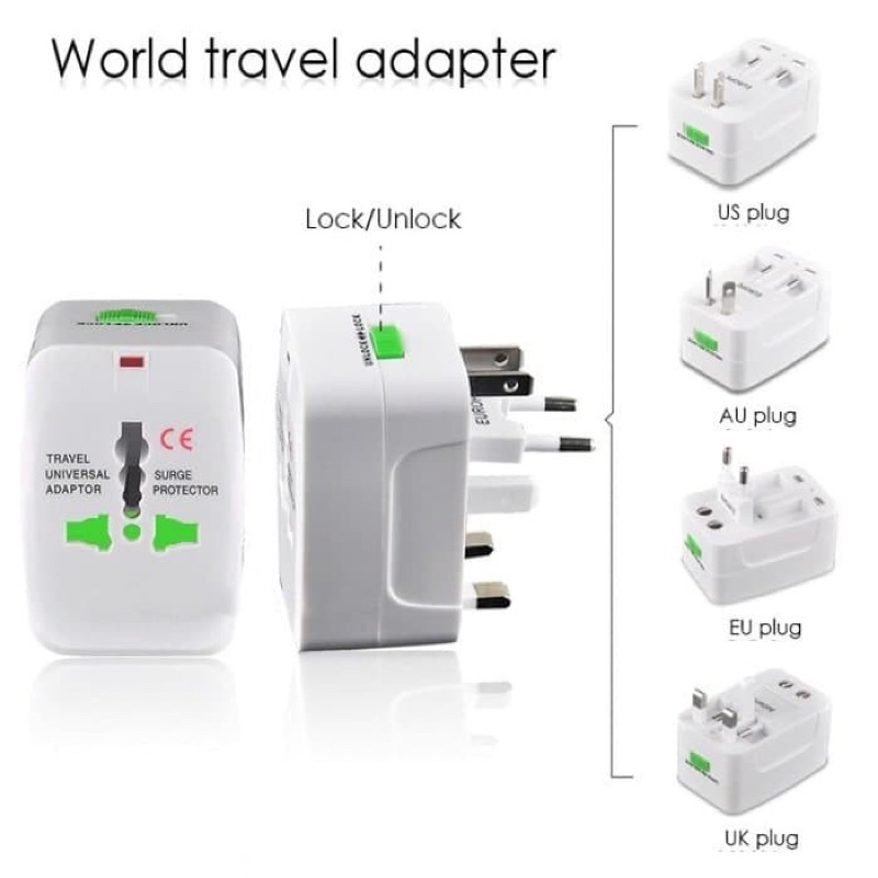 Jual WORLD TRAVEL ADAPTOR INTERNATIONAL COLOKAN UNIVERSAL COCOK BUAT ...